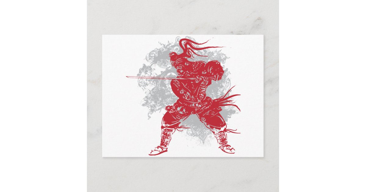 Samurai Pose Postcard | Zazzle