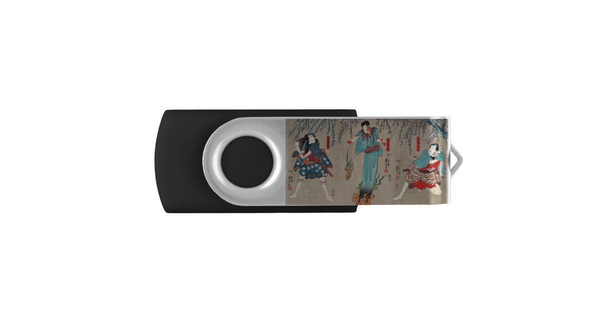 SAMURAI UTAGAWA KUNIYOSHI SAMURAI JAPAN FIGHT JAPA FLASH DRIVE | Zazzle