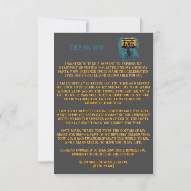 Samurai Warrior Birthday Party Custom Thank You Card | Zazzle