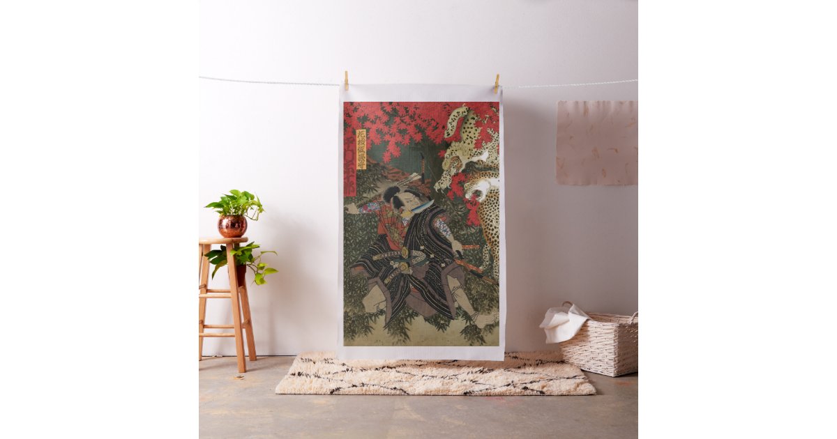 SAMURAI WARRIOR FABRIC | Zazzle