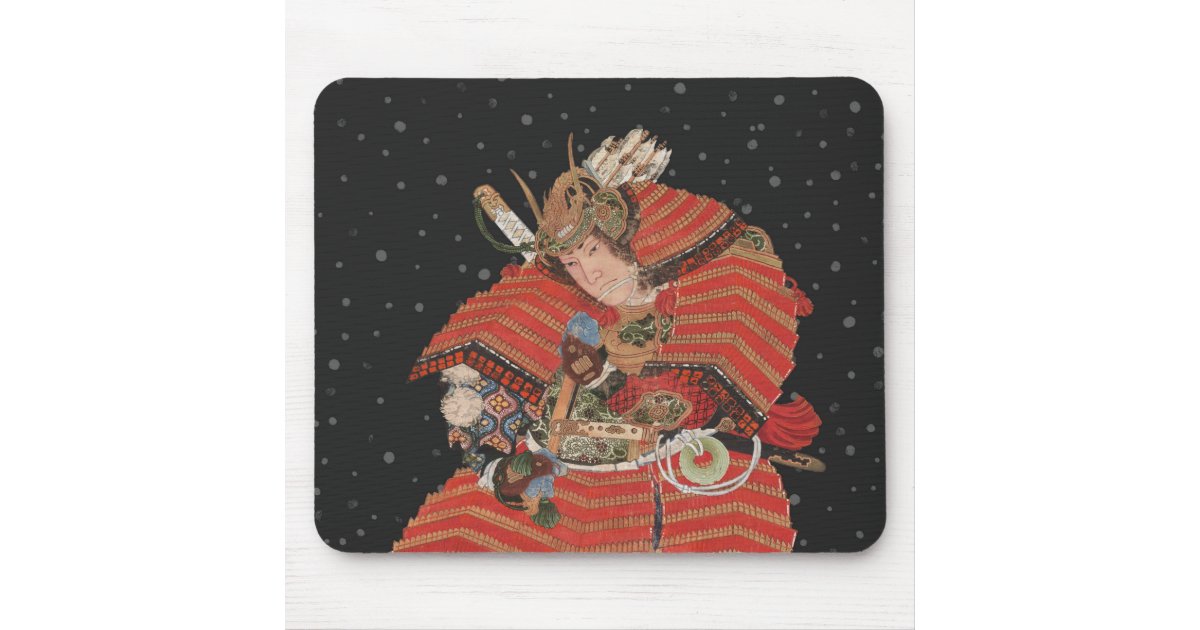 Samurai Warrior Vintage Japanese Art Mouse Pad | Zazzle