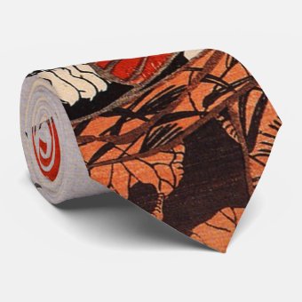 Samurai Wearing a Skull Pattern Neck Tie | Zazzle