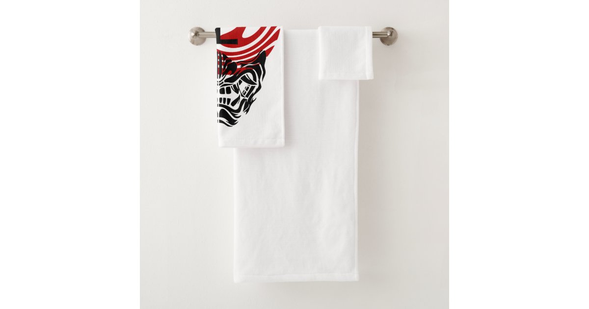 SAMURAI'S MASK BATH TOWEL SET | Zazzle