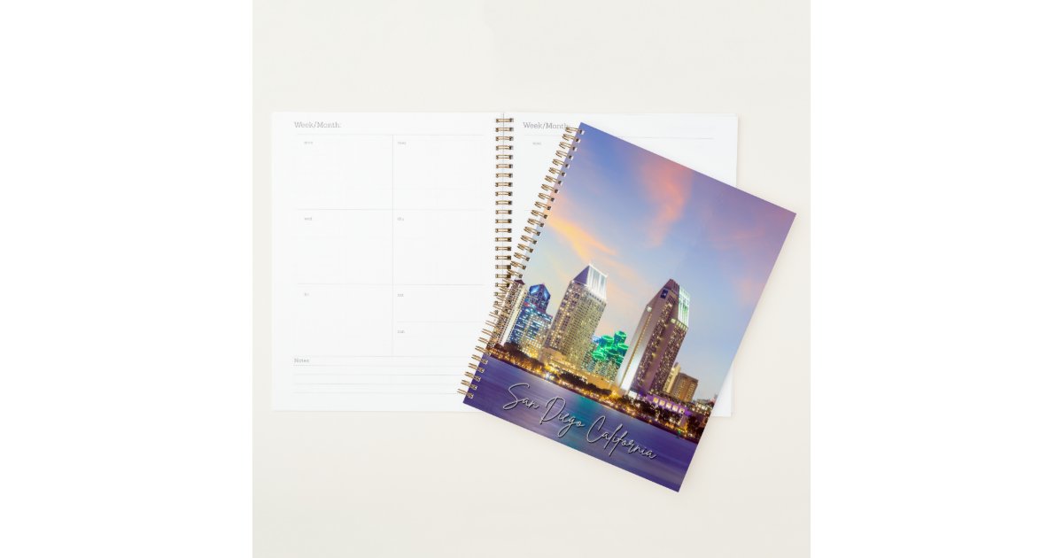 San Diego California Skyline Calendar Planner | Zazzle