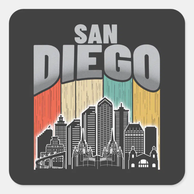 San Diego California Square Sticker | Zazzle