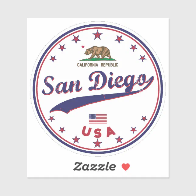 San Diego, California Sticker | Zazzle