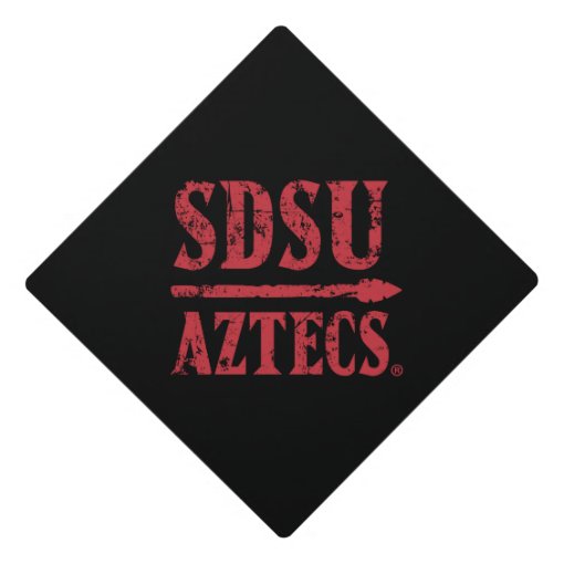 San Diego State Logo and Wordmark Graduation Cap Topper | Zazzle