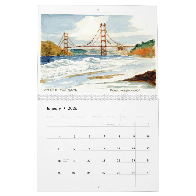 San Francisco and the Golden Gate Calendar | Zazzle