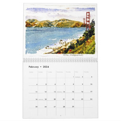 San Francisco and the Golden Gate Calendar | Zazzle