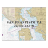 San Francisco Bay Authentic NOAA Nautical Chart Tablecloth | Zazzle
