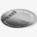 San Francisco Black White Custom Golden Gate Paper Plates | Zazzle