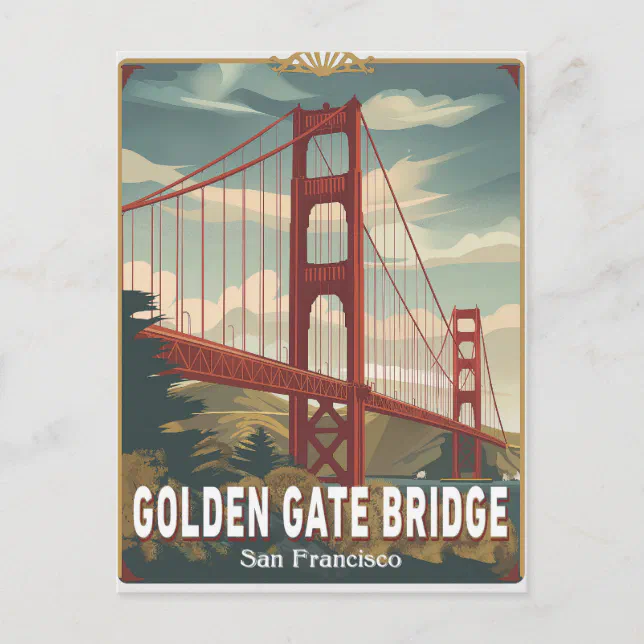 San Francisco, CA - Golden Gate Bridge Postcard | Zazzle