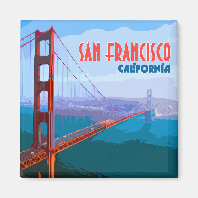 San Francisco California Golden Gate Bridge Magnet | Zazzle