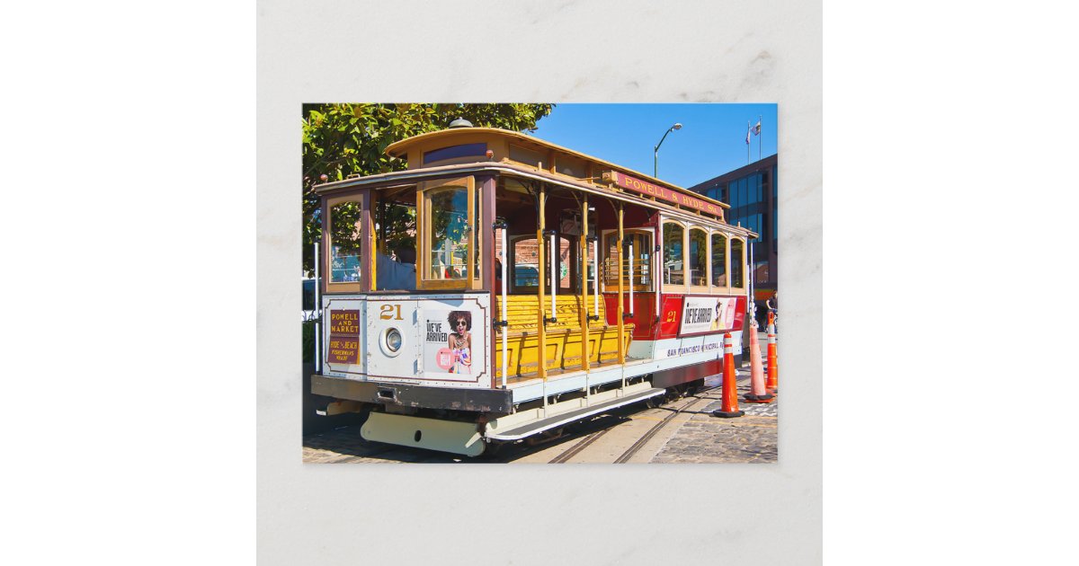 San Francisco California Trolley Car Postcard | Zazzle