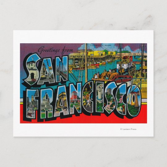 San Francisco, CaliforniaLarge Letter Scenes Postcard | Zazzle.com