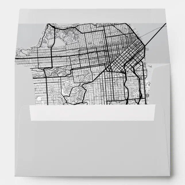 San Francisco City Map Envelope | Zazzle