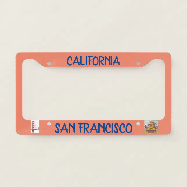 San Francisco Custom License Plate Frame | Zazzle
