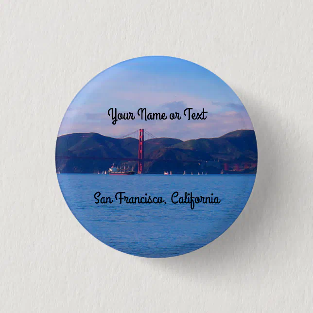 San Francisco Golden Gate Bridge #1 Pinback Button | Zazzle