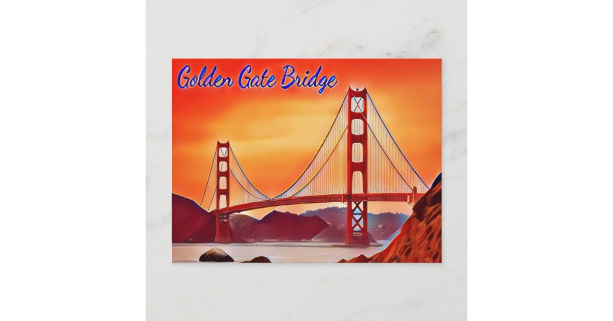 San Francisco Golden Gate Bridge Postcard | Zazzle