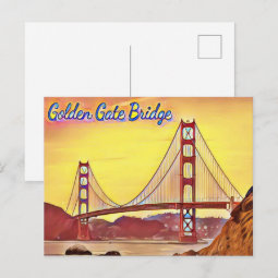 San Francisco Golden Gate Bridge Postcard | Zazzle