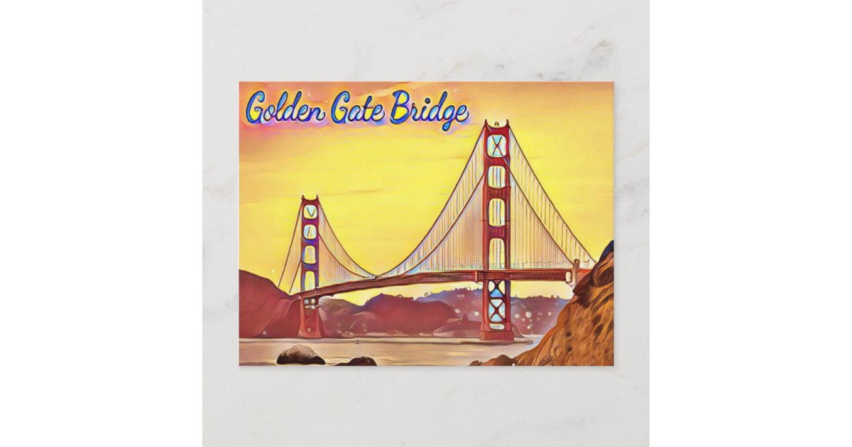 San Francisco Golden Gate Bridge Postcard | Zazzle