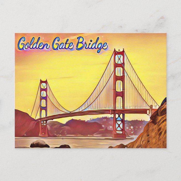 San Francisco Golden Gate Bridge Postcard | Zazzle