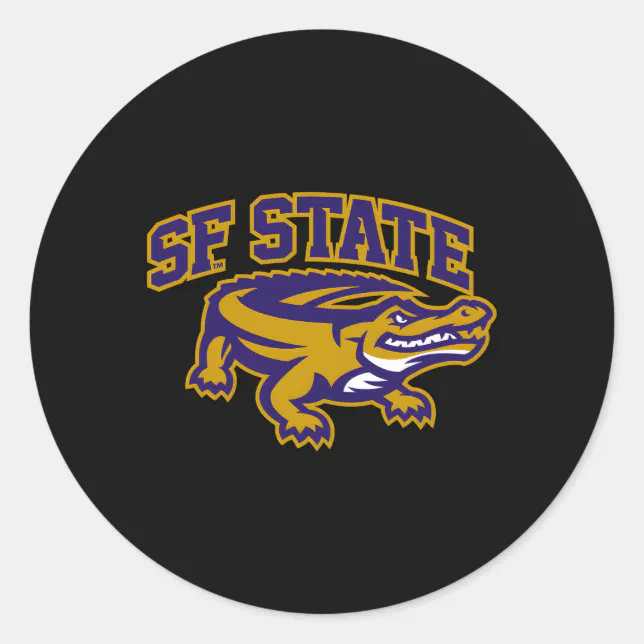 San Francisco State Gators Icon Classic Round Sticker | Zazzle