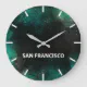 San Francisco Time Zone Newsroom Wall Large Clock | Zazzle