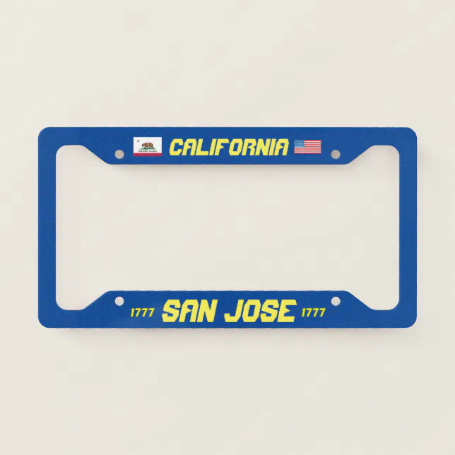 San Jose Custom License Plate Frame | Zazzle