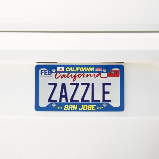 San Jose Custom License Plate Frame | Zazzle