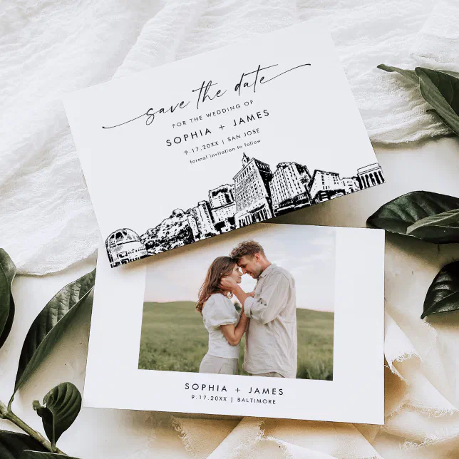 San Jose Skyline Wedding Save the Date Card | Zazzle