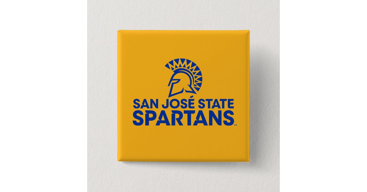 San Jose State Spartans Logo Wordmark Button | Zazzle