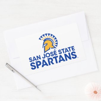 San Jose State Spartans Logo Wordmark Rectangular Sticker | Zazzle