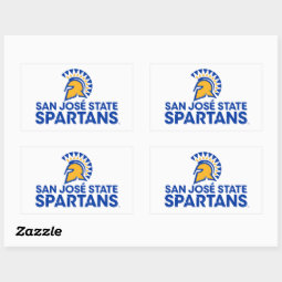 San Jose State Spartans Logo Wordmark Rectangular Sticker | Zazzle