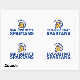 San Jose State Spartans Logo Wordmark Rectangular Sticker | Zazzle