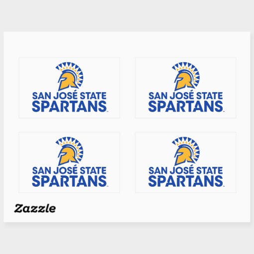 San Jose State Spartans Logo Wordmark Rectangular Sticker | Zazzle