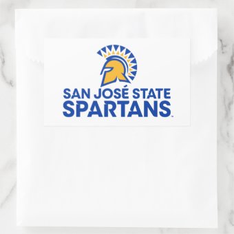San Jose State Spartans Logo Wordmark Rectangular Sticker | Zazzle