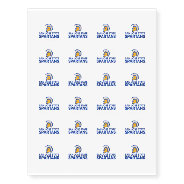 San Jose State Spartans Logo Wordmark Temporary Tattoos | Zazzle