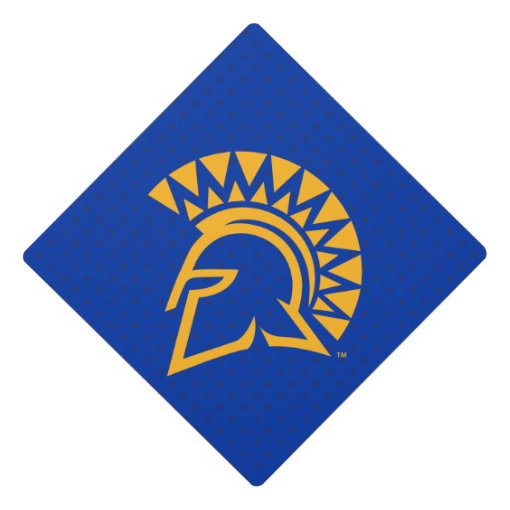 San Jose State Spartans Polka Dot Pattern Graduation Cap Topper | Zazzle