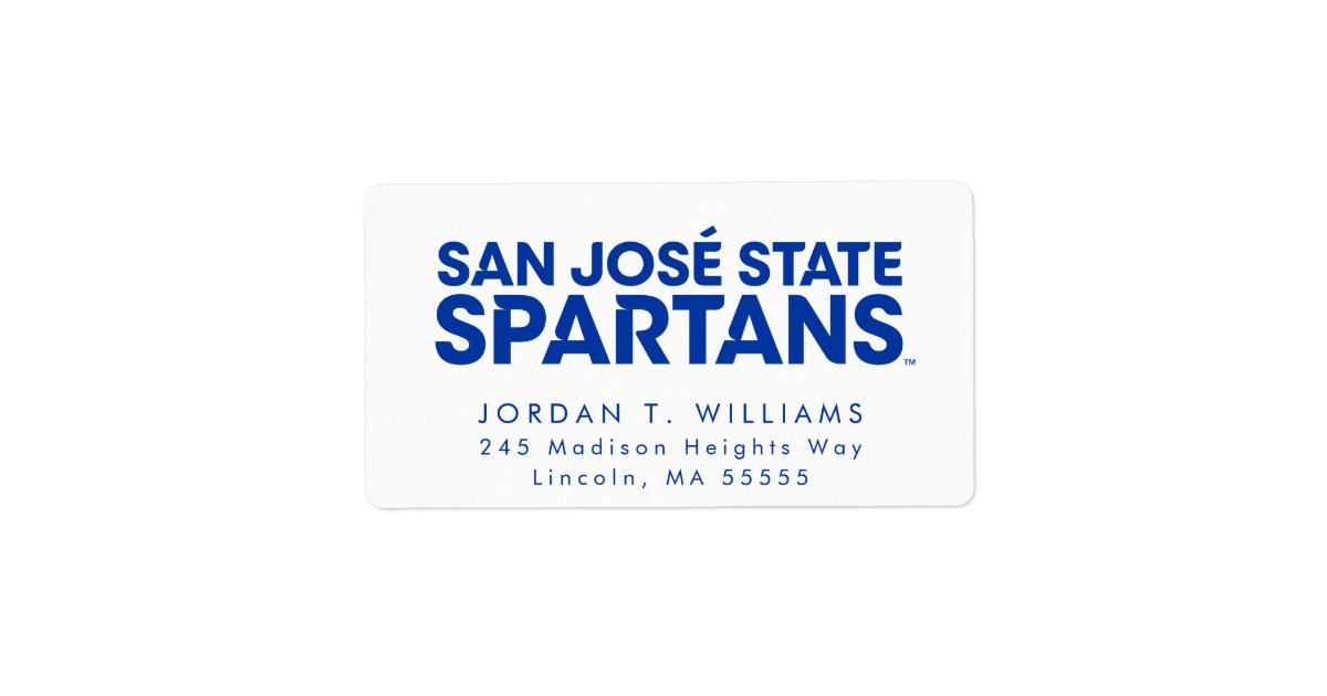 San Jose State Spartans Wordmark Label | Zazzle
