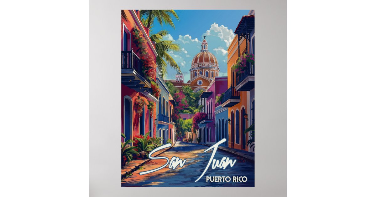 San Juan Vintage Travel Poster | Zazzle