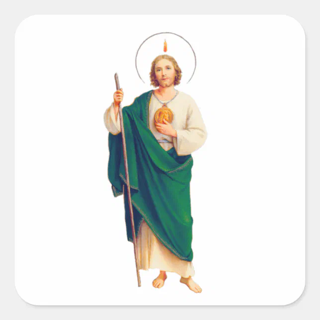 San Judas Tadeo Square Sticker | Zazzle