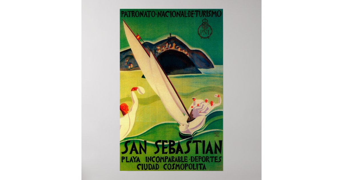 San Sebastian Vintage PosterEurope Poster | Zazzle