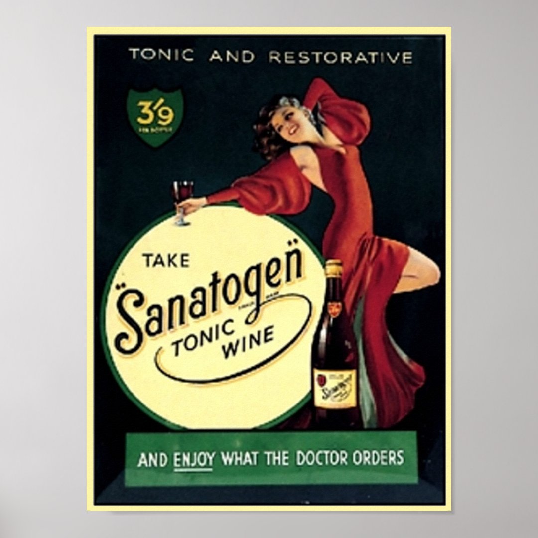 Sanatogen Tonic Wine Poster | Zazzle