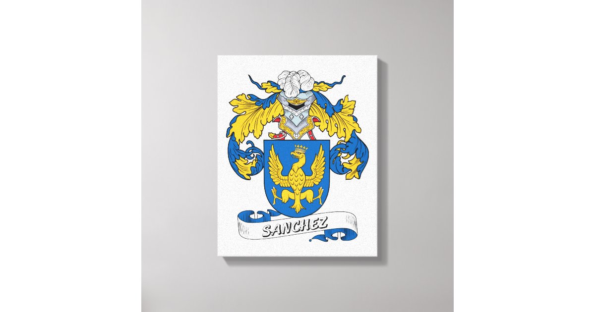 Sanchez Family Crest Canvas Print | Zazzle