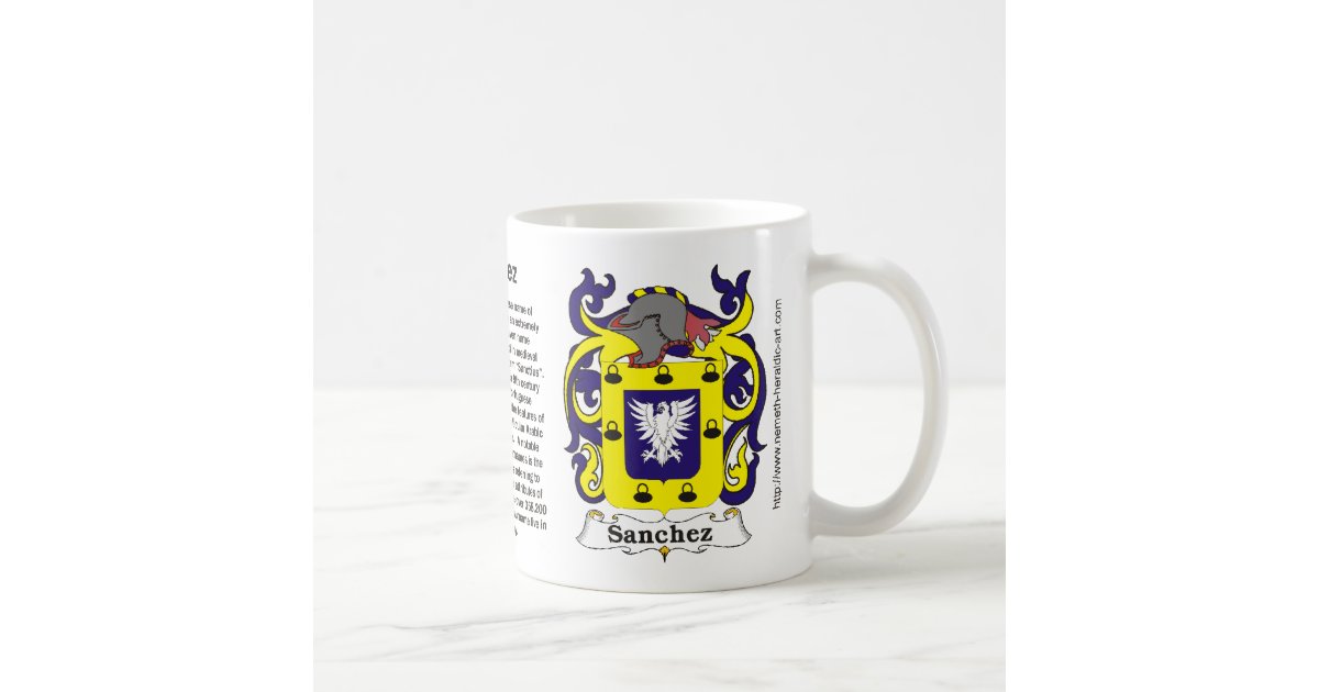 Sanchez Family Crest on a mug | Zazzle