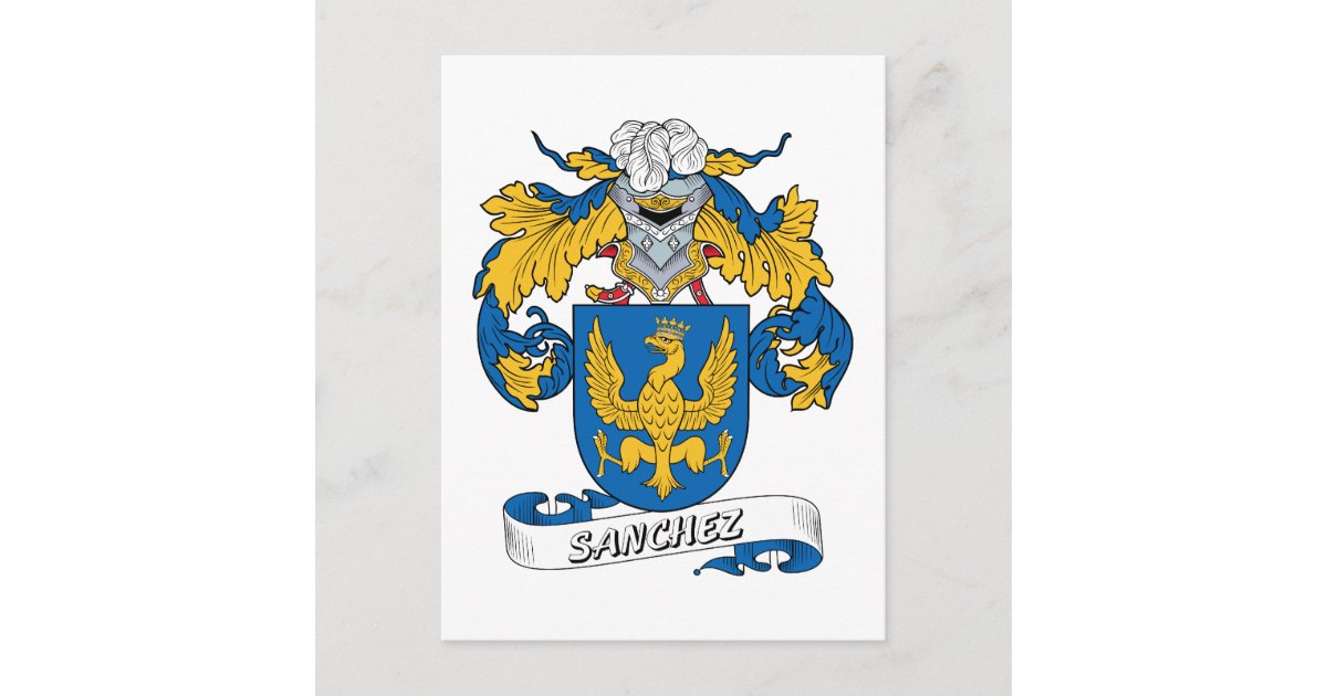 Sanchez Family Crest Postcard | Zazzle