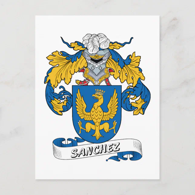 Sanchez Family Crest Postcard | Zazzle