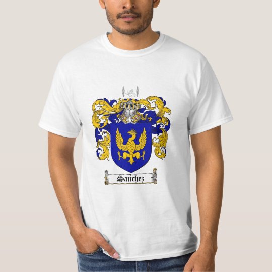 Sanchez Family Crest - Sanchez Coat of Arms T-Shirt | Zazzle.com