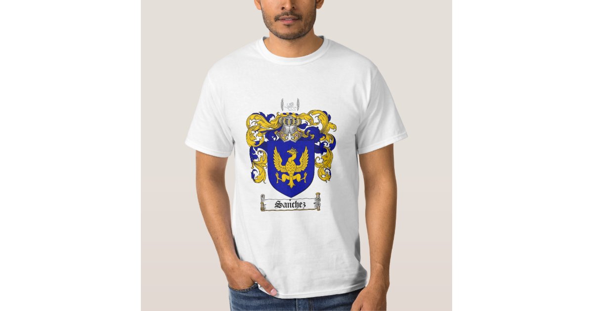 Sanchez Family Crest - Sanchez Coat of Arms T-Shirt | Zazzle